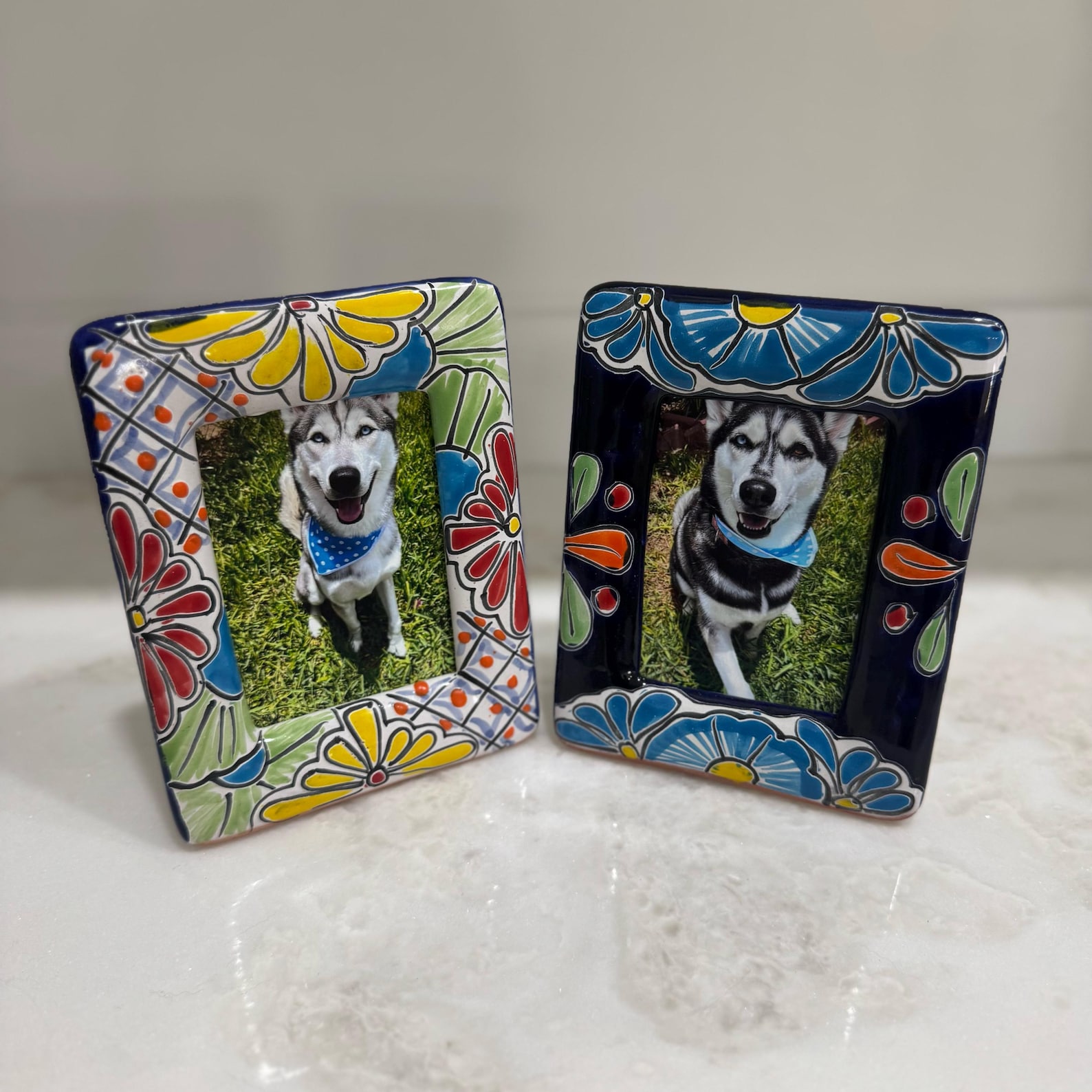 Talavera Picture Frames Vertical (4x6) | Handmade in Mexico | Colorful ...