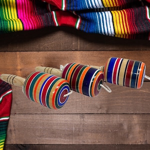 Mexican Wood Toy Balero Multicolor Handmade Authentic From Mexico ...