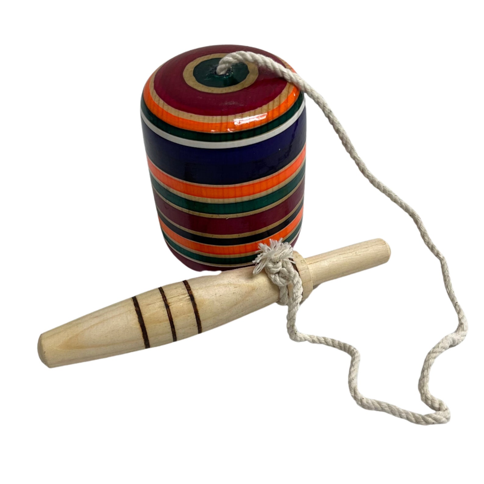 Mexican Wood Toy Balero Multicolor Handmade Authentic From Mexico ...