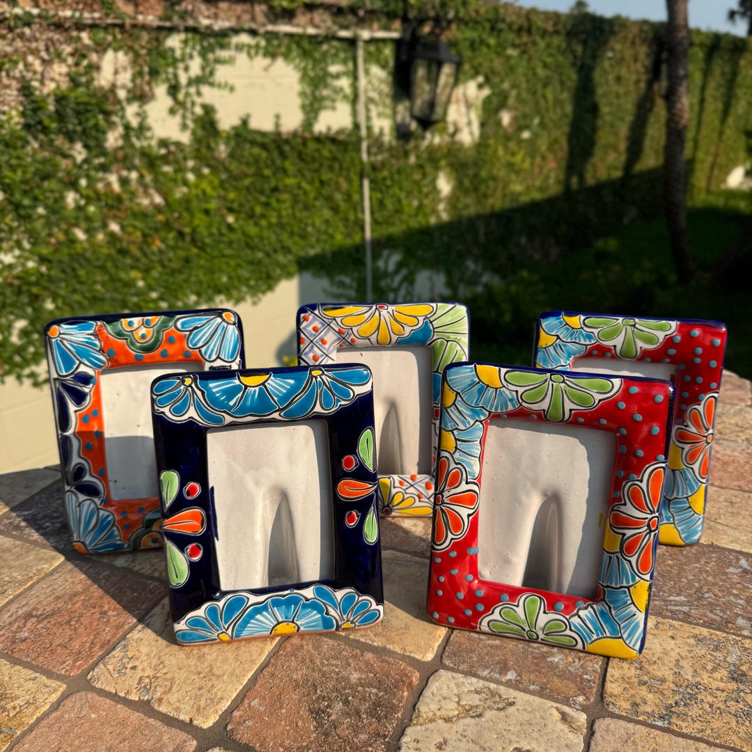 Talavera Picture Frames Vertical (4x6) | Handmade in Mexico | Colorful ...