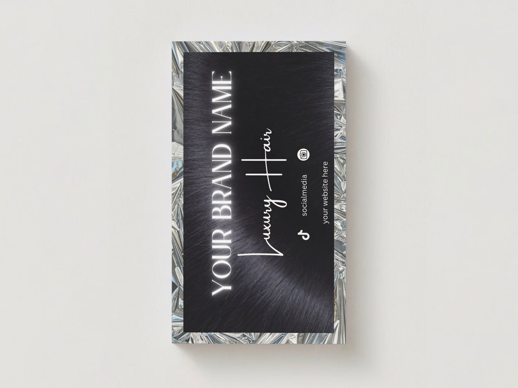 EDITABLE Hang Tag Template for Hair Bundles| CANVA| Digital Download - Etsy