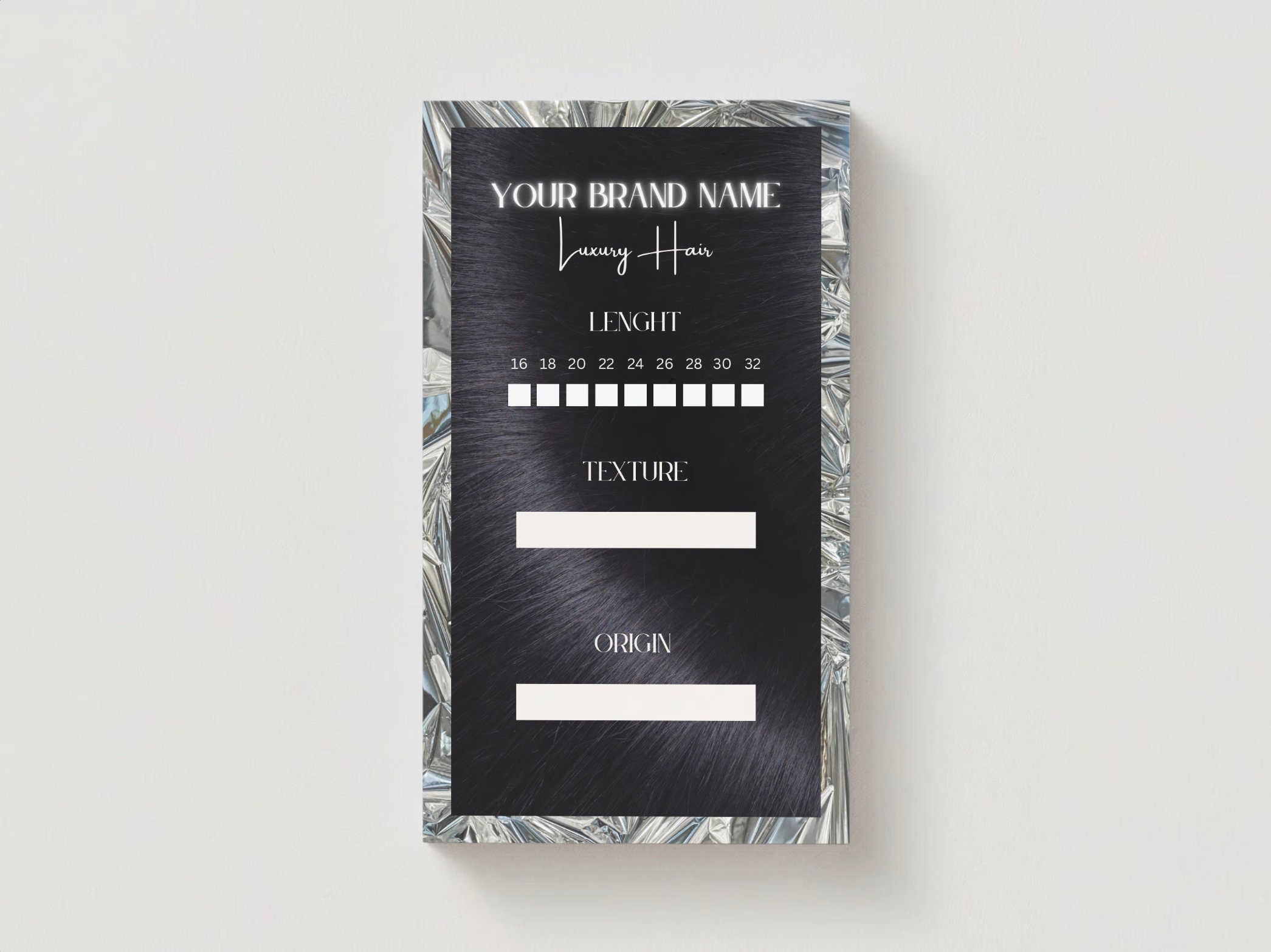 EDITABLE Hang Tag Template for Hair Bundles| CANVA| Digital Download - Etsy