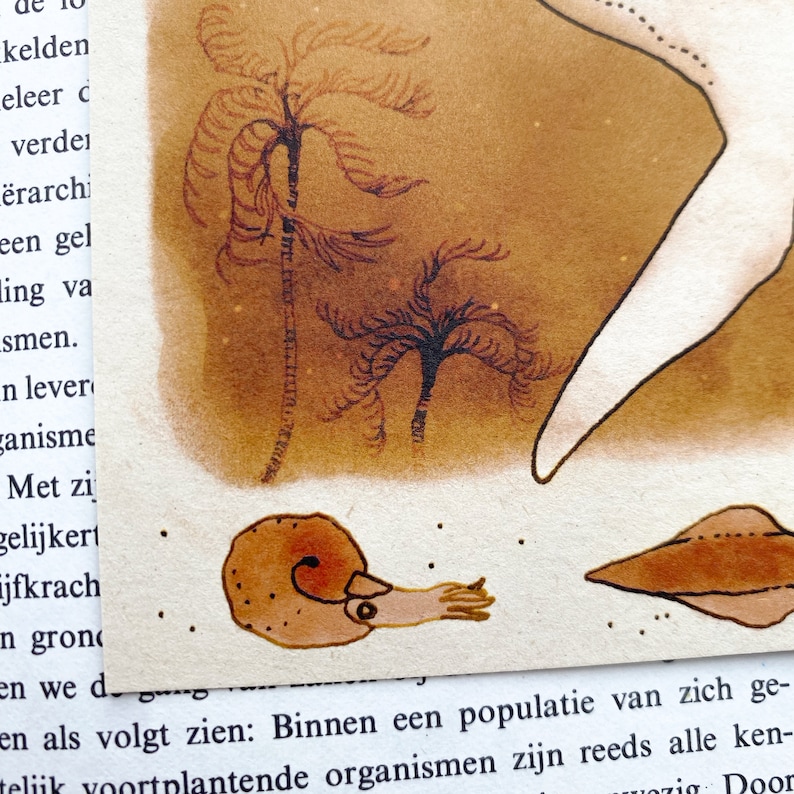 Plesiosaur // Illustrated Postcard // A6 Art Print // Printed on ...