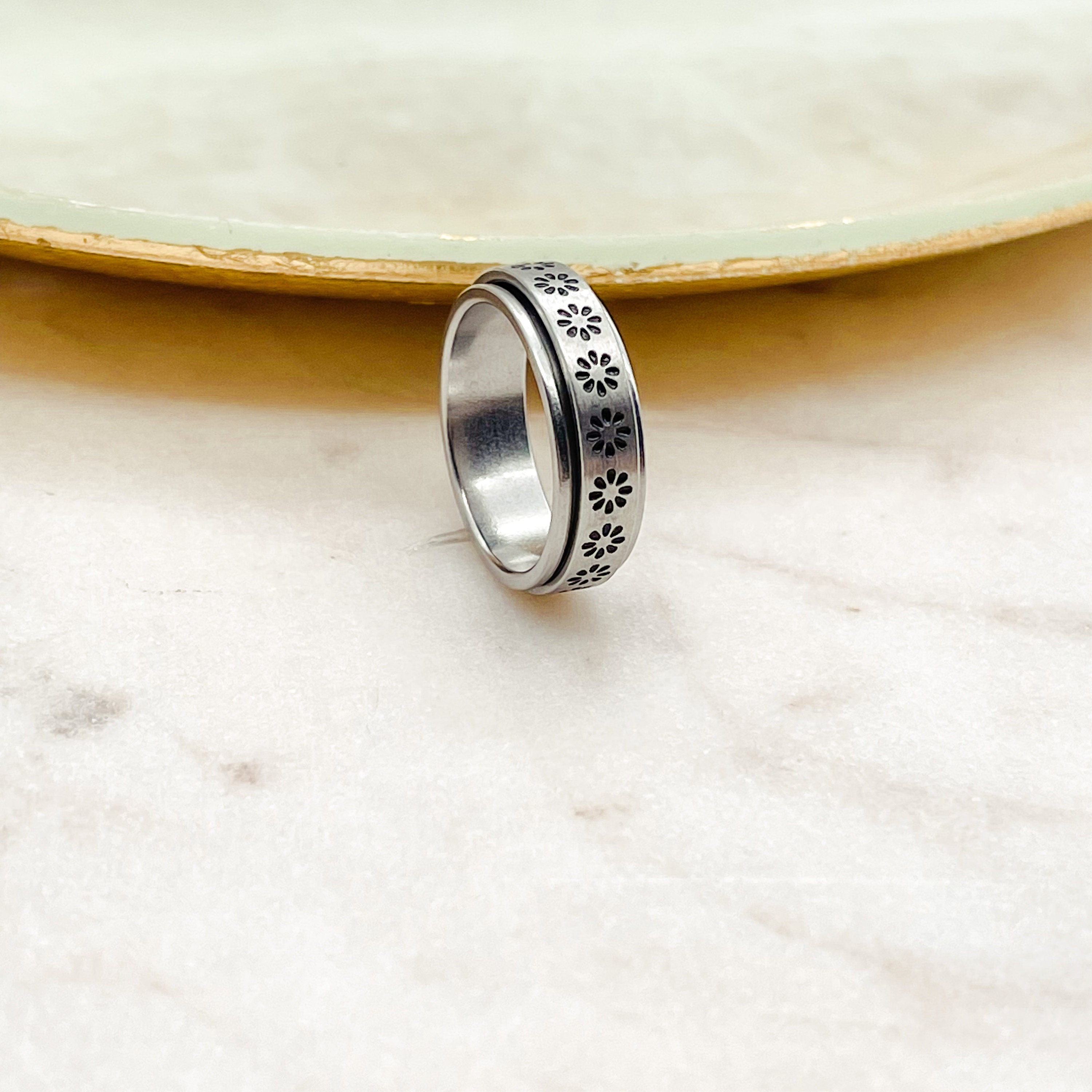 Set of 4 Spinner Rings Rotating Ring Meditation Ring Exam - Etsy