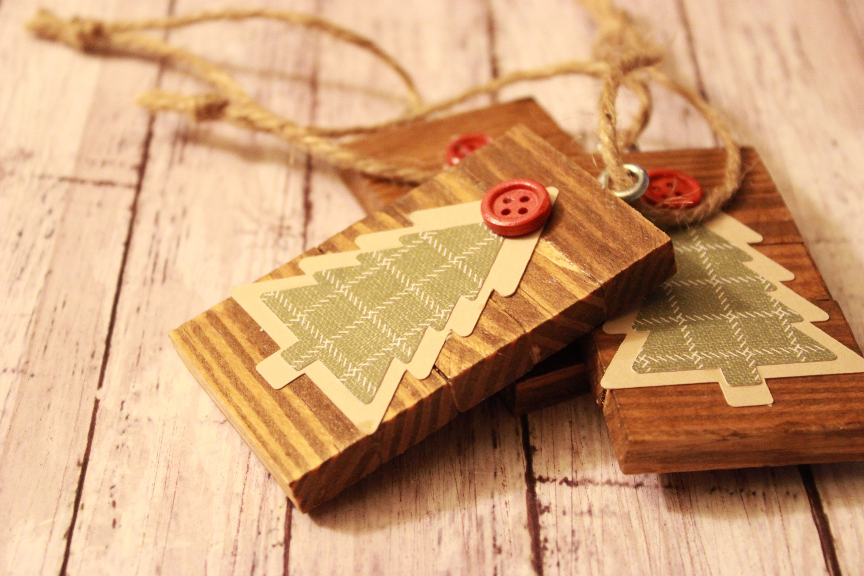 Christmas Tree Wood Jenga Block Ornament - Etsy