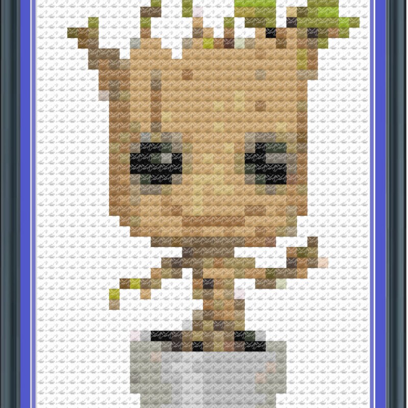 Groot Cross Stitch - Etsy