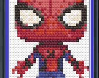 Spider-man Cross Stitch Pattern ONLY - Etsy