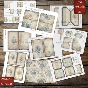Shabby Junk Journal Kit, Floral Papers, Vintage Ephemera, Insert ...