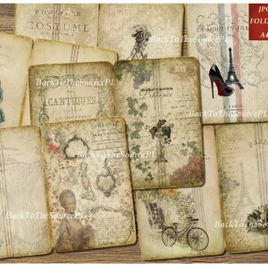 Paris Junk Journal Kit, French Vintage Paper, Journal Supplies ...