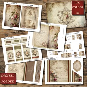 Rose Junk Journal Kit, Floral Paper, Vintage Journal, Scrapbook ...