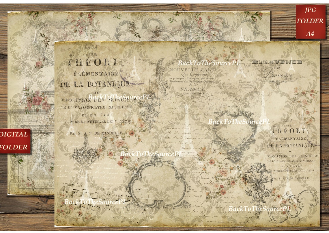 Paris Junk Journal Kit French Vintage Paper Journal - Etsy