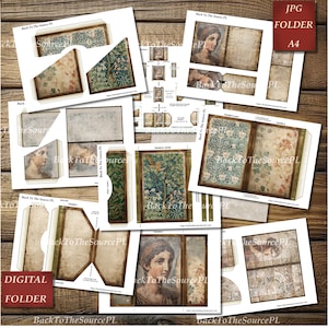 Antique Junk Journal, Printable Frescoes, Ancient Journal Kit, Collage ...