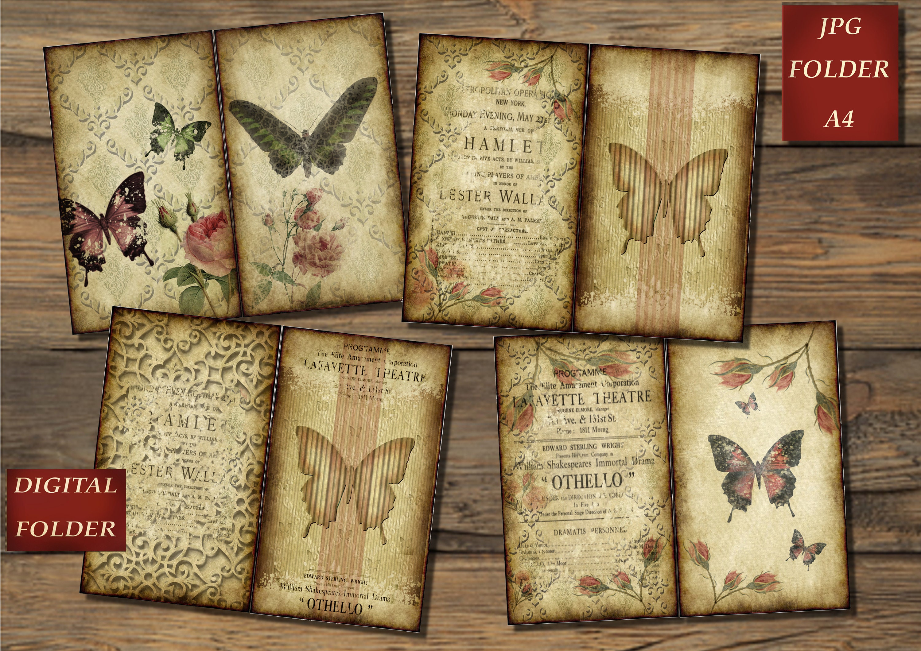 Butterfly Ephemera Kit. Journals Scrapbooks Junk Journal - Etsy