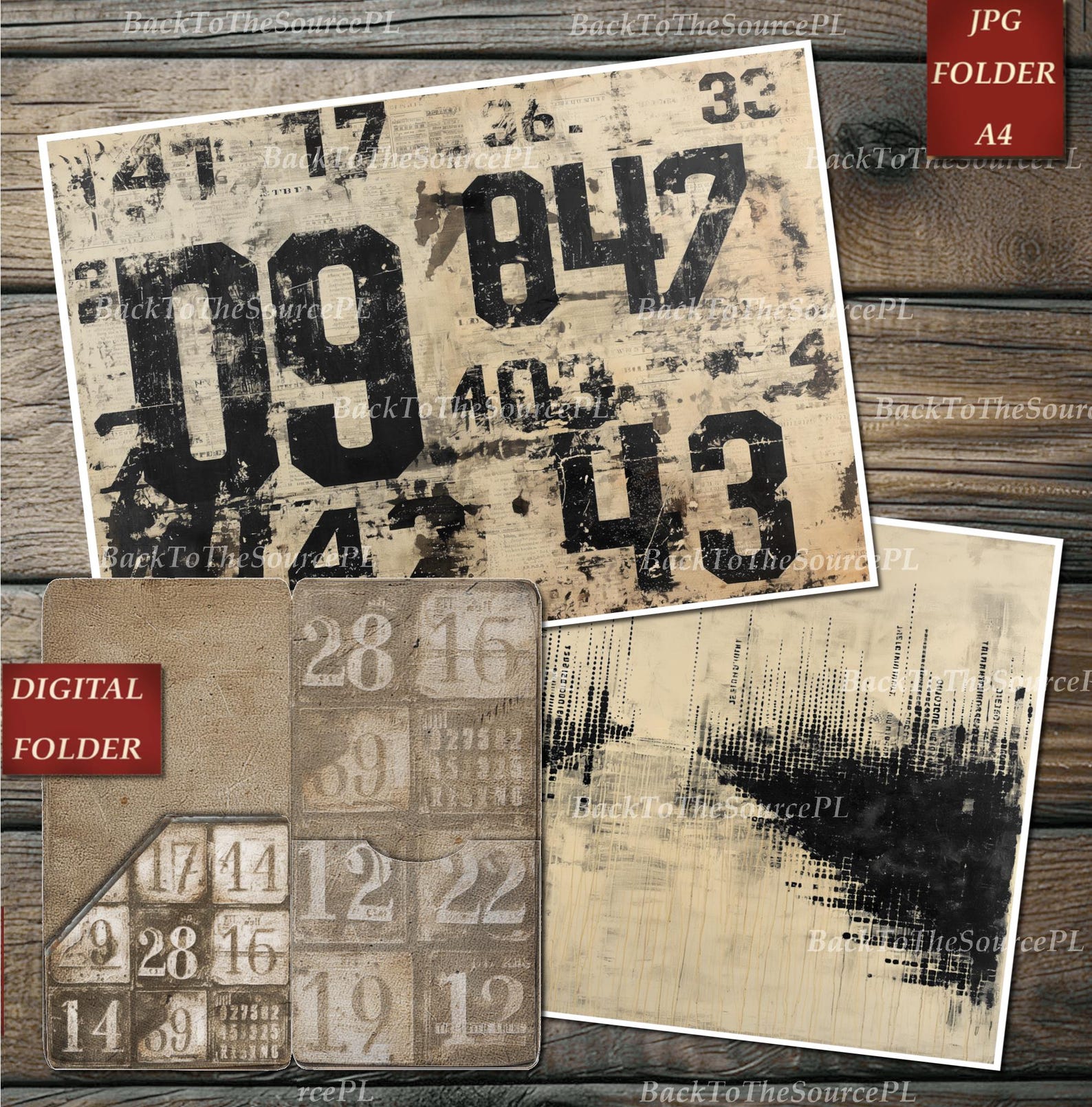 Vintage Industrial Labels and Tags, Distressed Numbers, Grungy ...