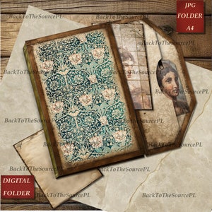 Antique Junk Journal, Printable Frescoes, Ancient Journal Kit, Collage ...