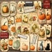Autumn Junk Journal Fall Ephemera, Collage Sheet, Pumpkin Tags ...