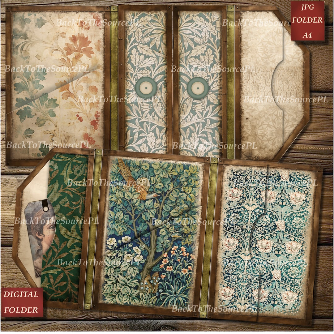 Antique Junk Journal, Printable Frescoes, Ancient Journal Kit, Collage ...