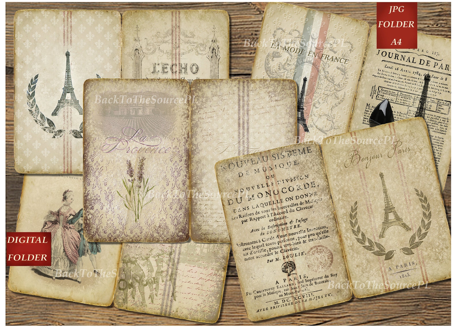 Paris Junk Journal Kit, French Vintage Paper, Journal Supplies ...