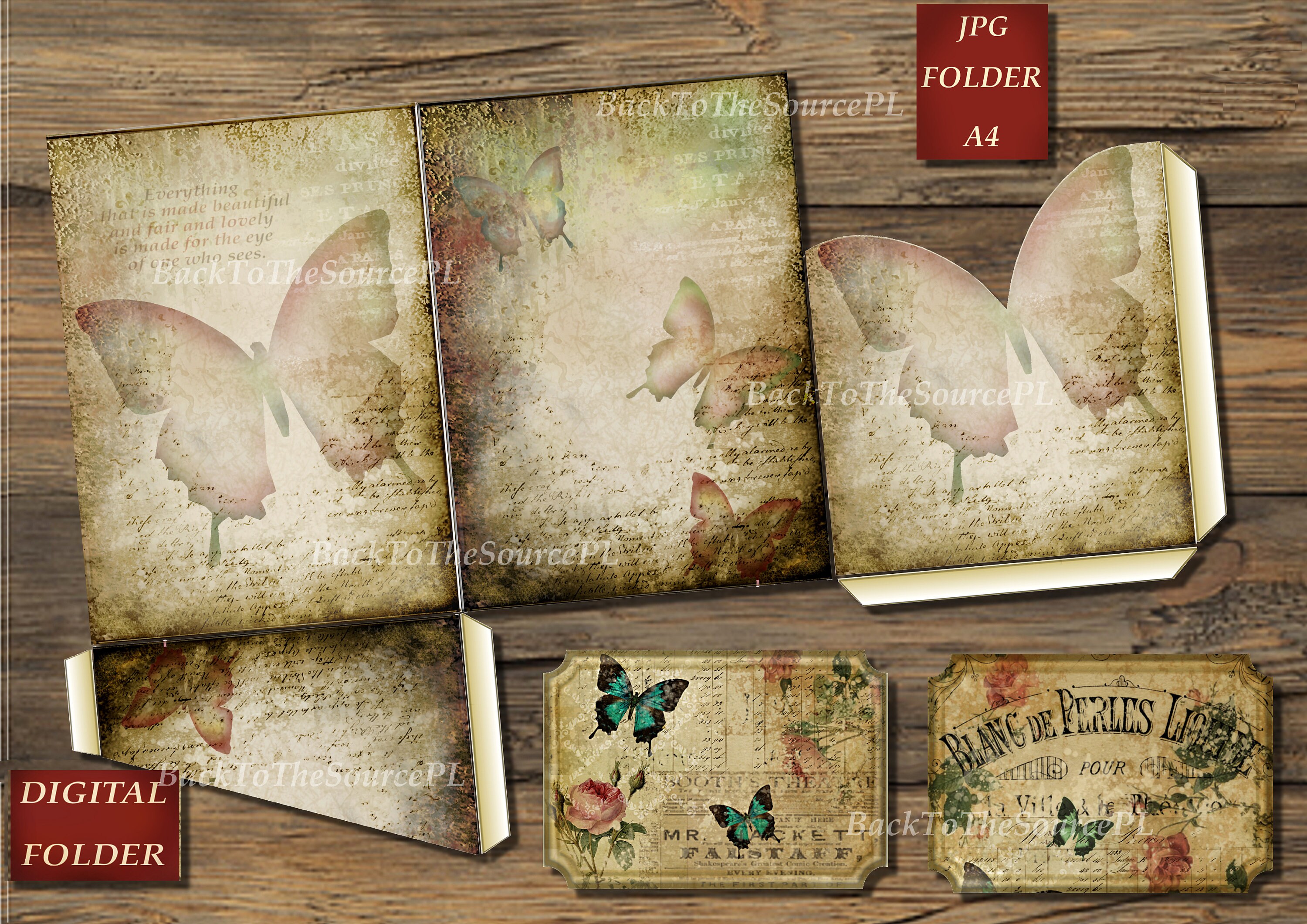 Butterfly Ephemera Kit. Journals, Scrapbooks, Junk Journal Kit ...