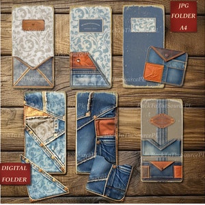 Jeans Junk Journal Kit, Old Denim Insert, Vintage Ephemera, Scrapbooks ...