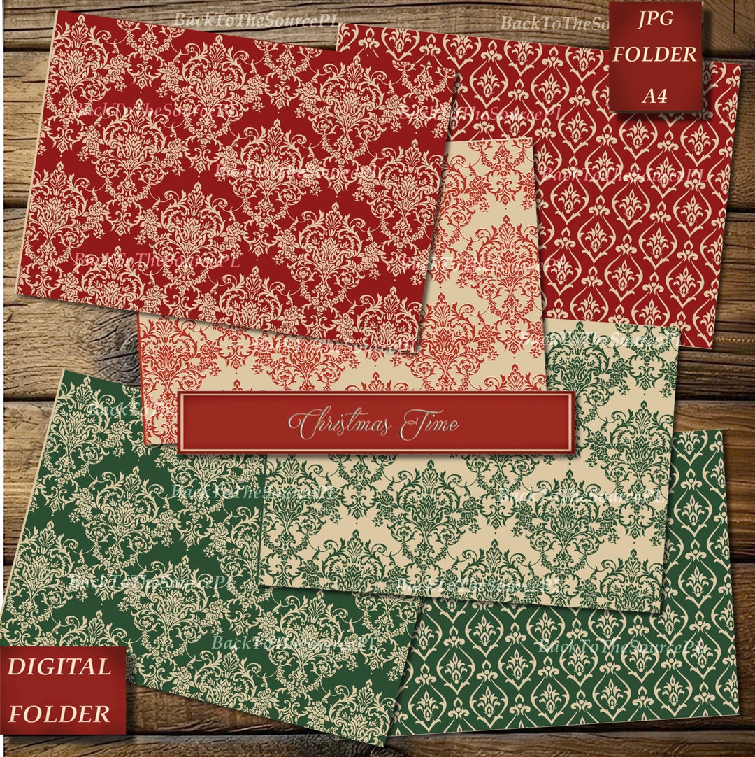 Christmas Junk Journal Kit, Christmas Papers, Journaling Pages ...