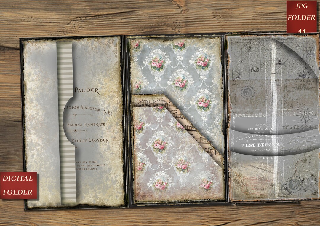 Rainbow Junk Journal Kit Vintage Journals Scrapbooks - Etsy