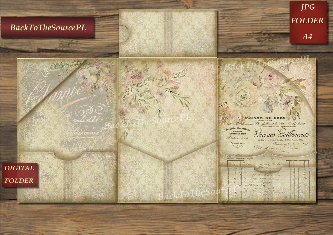 Junk Journal Kit, Ephemera Pocket, Insert, Ephemera Pack, Shabby ...