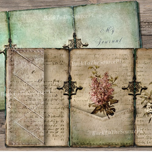 Junk Journal Pattern & Tutorial Printable Digital Kit Pretty - Etsy ...