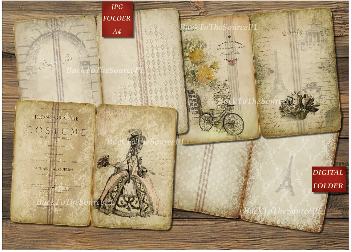 Paris Junk Journal Kit French Vintage Paper Journal - Etsy