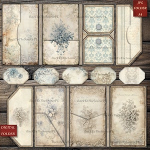 Shabby Junk Journal Kit, Floral Papers, Vintage Ephemera, Insert ...