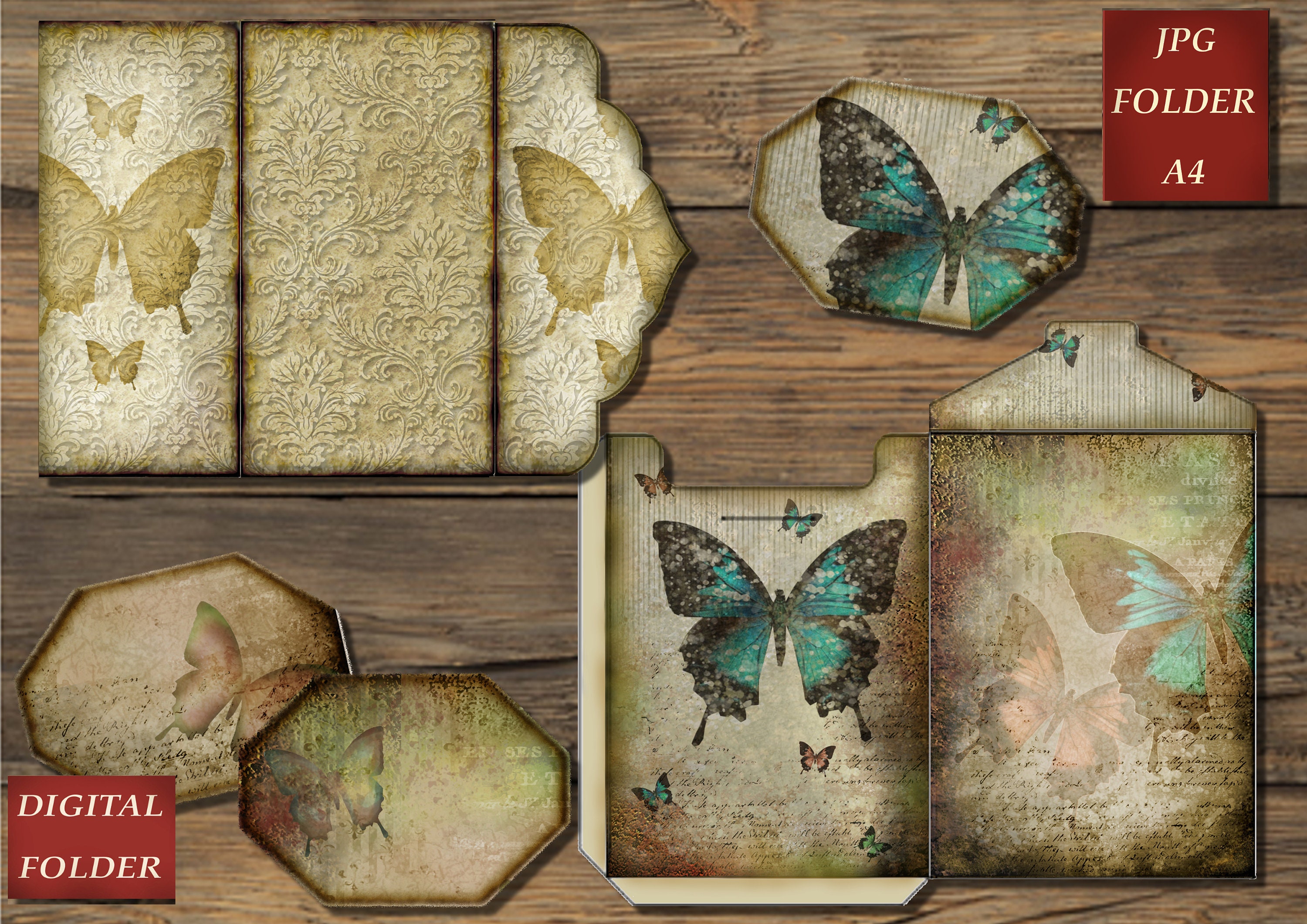 Butterfly Ephemera Kit. Journals, Scrapbooks, Junk Journal Kit ...