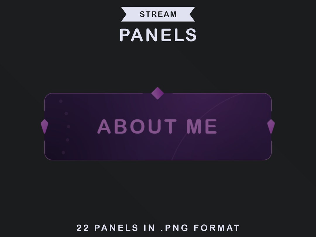 Twitch Panels | Purple | Streamer | Vtuber Assets - Etsy
