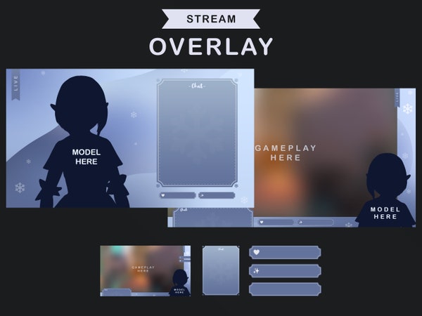 Black & White Animated Twitch Overlay Complete Stream Package Made for ...