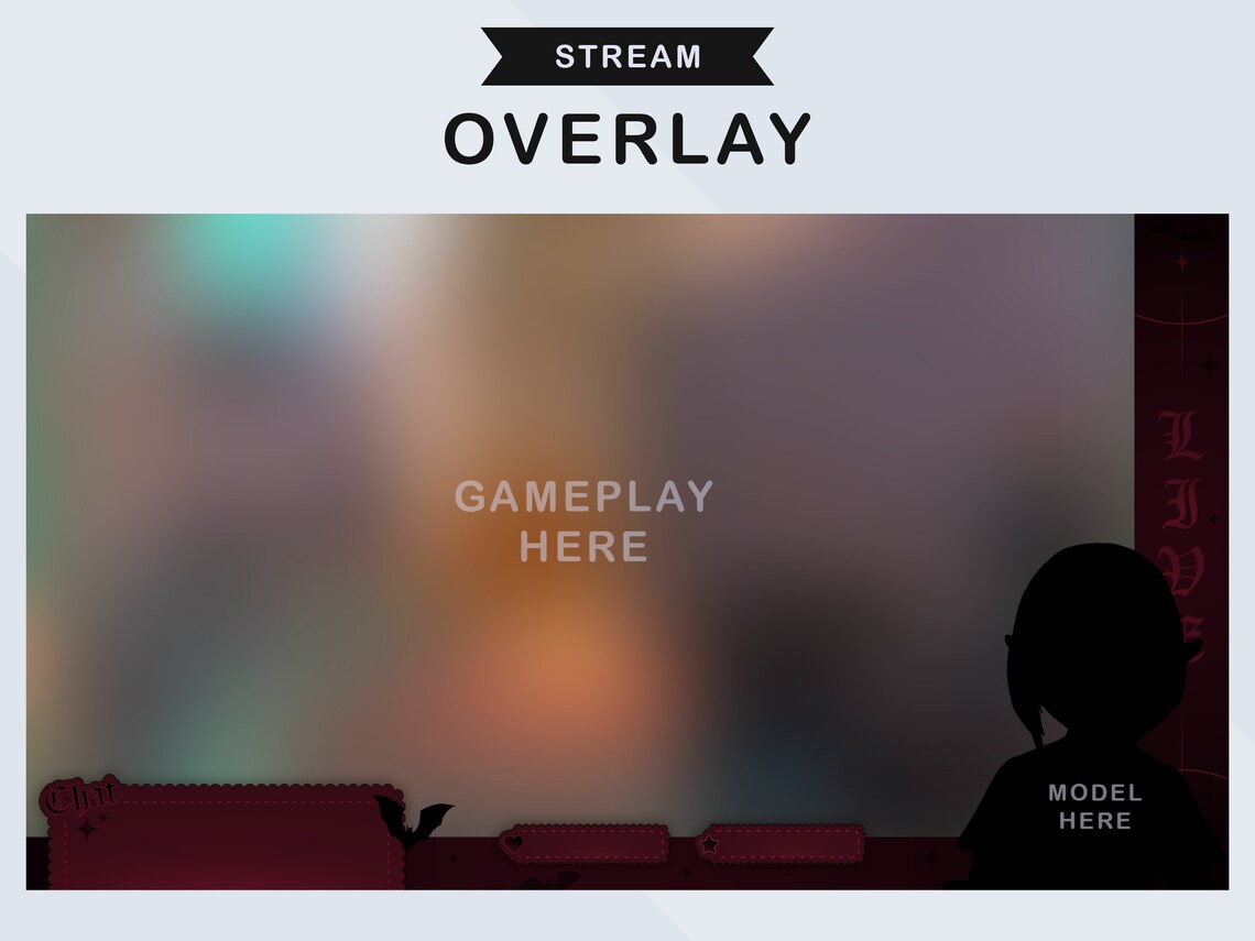 Stream Overlay Red & Black Vampire Twitch Youtube - Etsy Australia