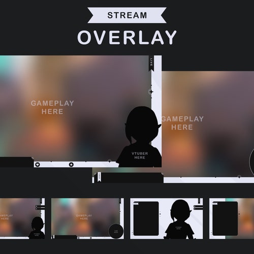 Stream Overlay Simple Black & White Twitch Youtube - Etsy