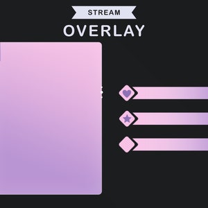 Stream Overlay | Pastel Purple | Twitch | Youtube | Streamer | Vtuber ...