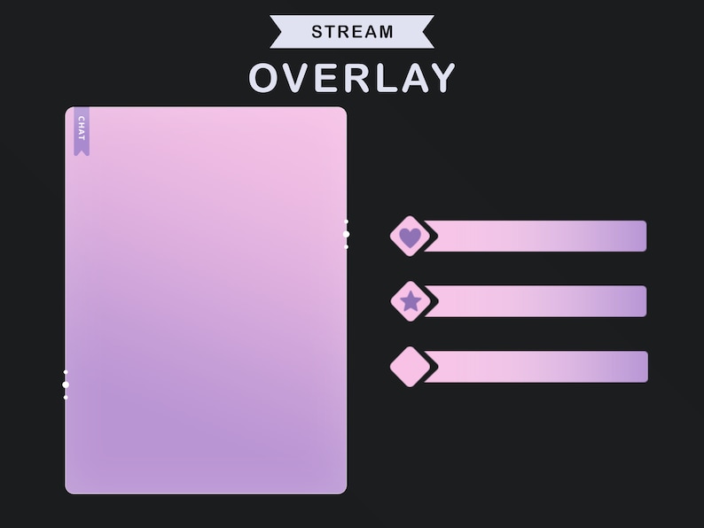 Stream Overlay Pastel Purple Twitch Youtube Streamer Vtuber Assets - Etsy