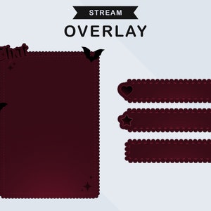 Stream Overlay Red & Black Vampire Twitch Youtube Streamer Vtuber ...