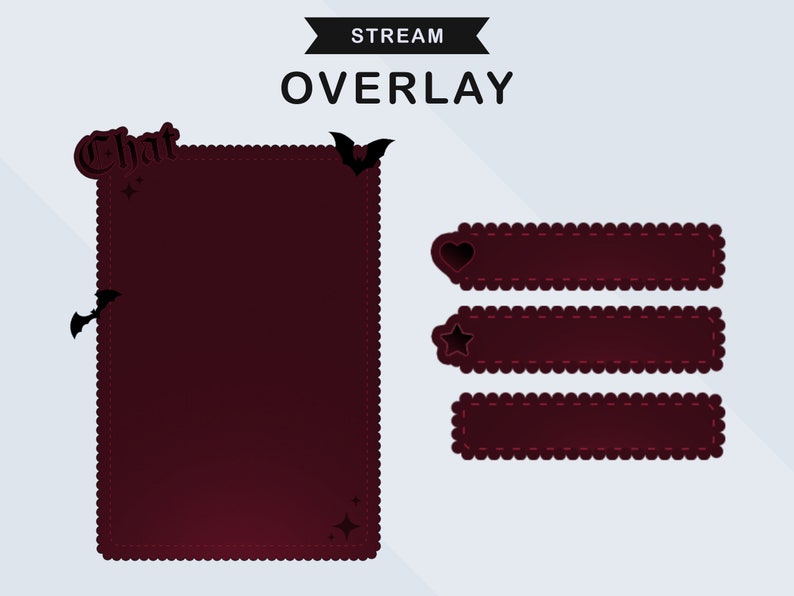 Stream Overlay Red & Black Vampire Twitch Youtube Streamer Vtuber ... Stream Overlay Red & Black Vampire Twitch Youtube Streamer Vtuber ...