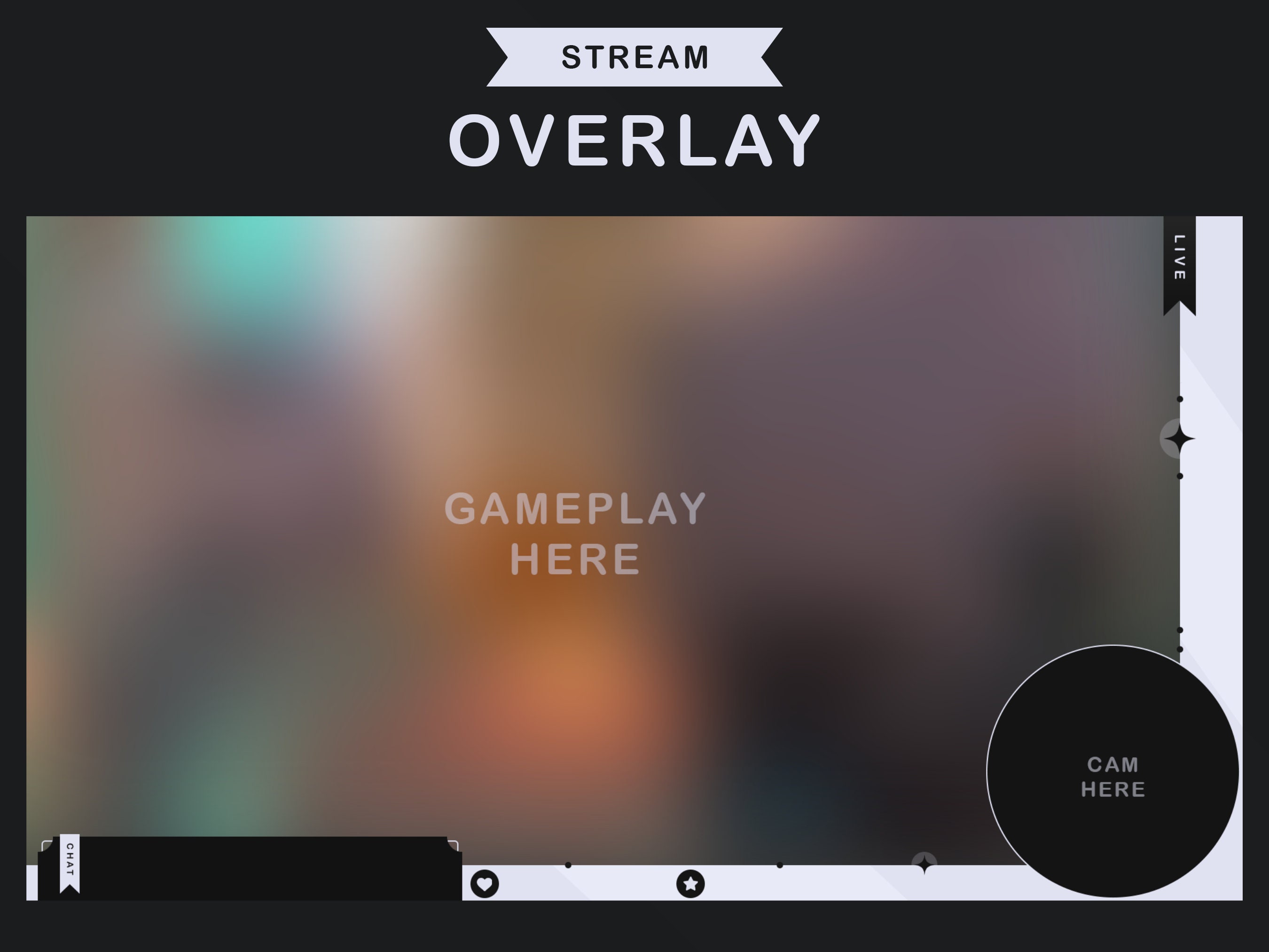 Stream Overlay | Simple Black & White | Twitch | Youtube | Streamer ...