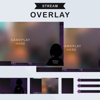 Stream Overlay Simple Black & White Twitch Youtube Streamer Vtuber ...
