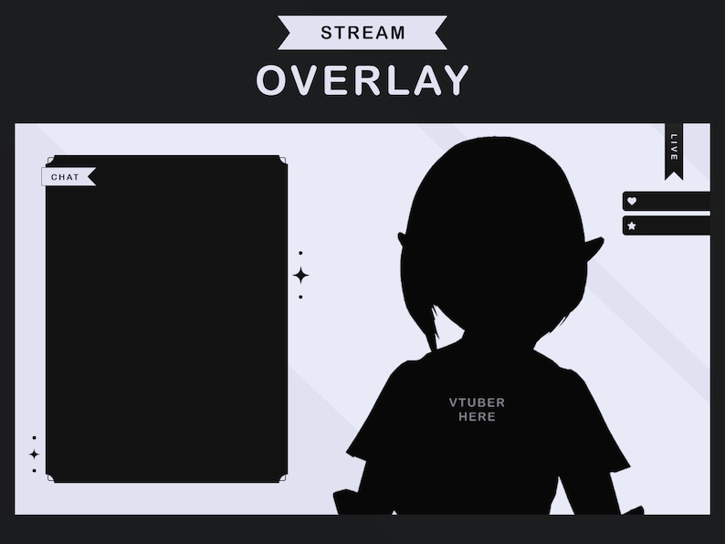 Stream Overlay | Simple Black & White | Twitch | Youtube | Streamer ...
