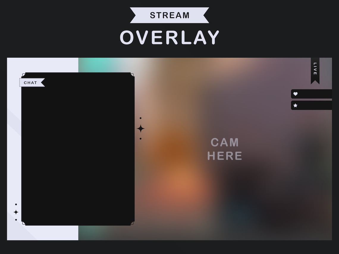 Stream Overlay | Simple Black & White | Twitch | Youtube | Streamer ...