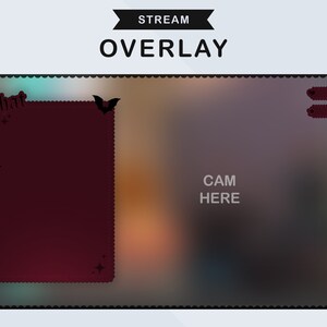 Stream Overlay Red & Black Vampire Twitch Youtube Streamer Vtuber ...