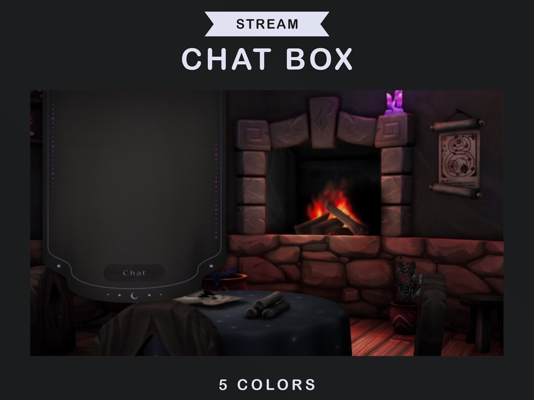 Stream Chat Box Banner in 5 Colors Black, Purple, Red, Green, Blue ...