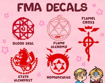 FMA Symbols Decal – Alchemist Anime Car Laptop Sticker - Etsy
