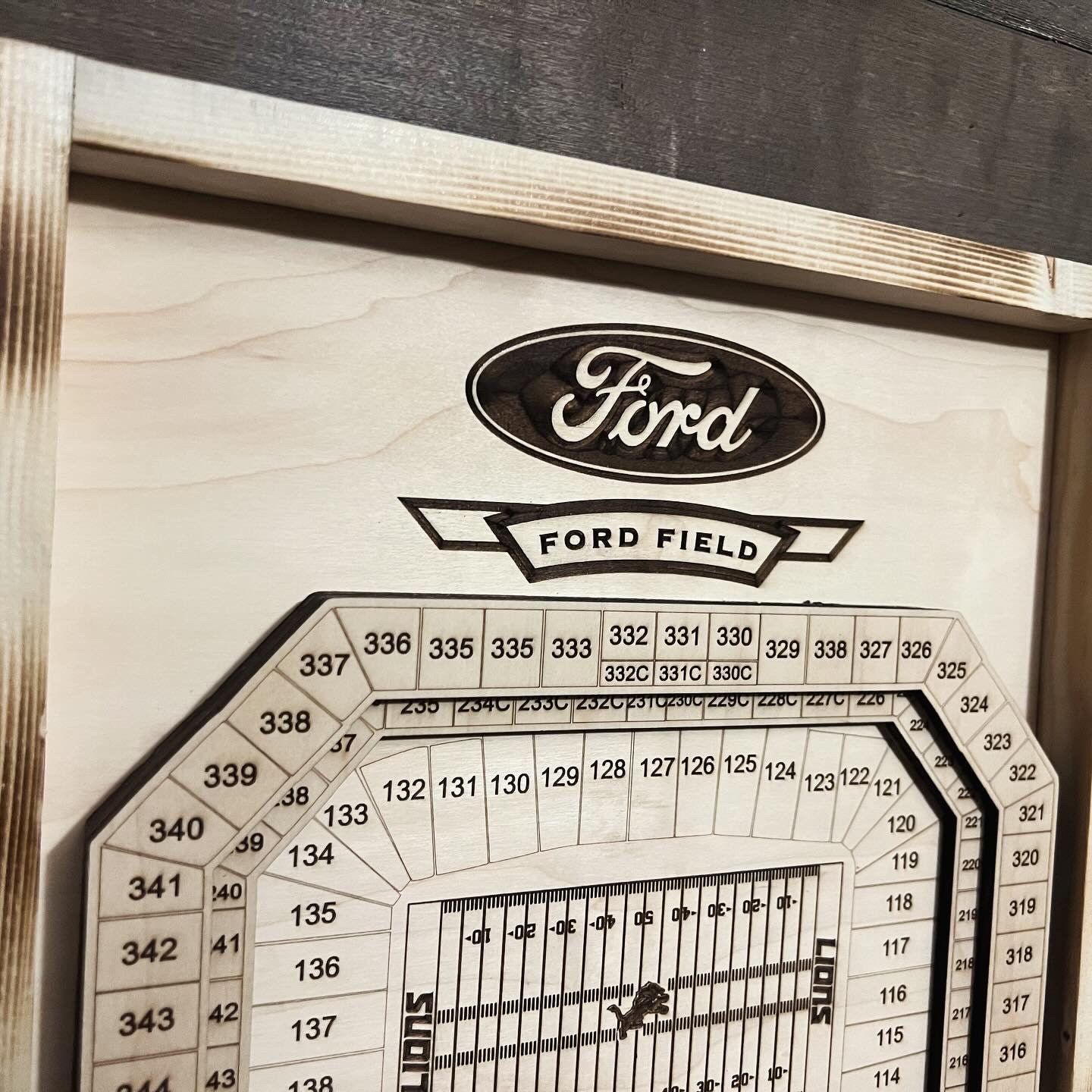 Laser Digital Cut File - Detroit Football Field - Digital Files ...