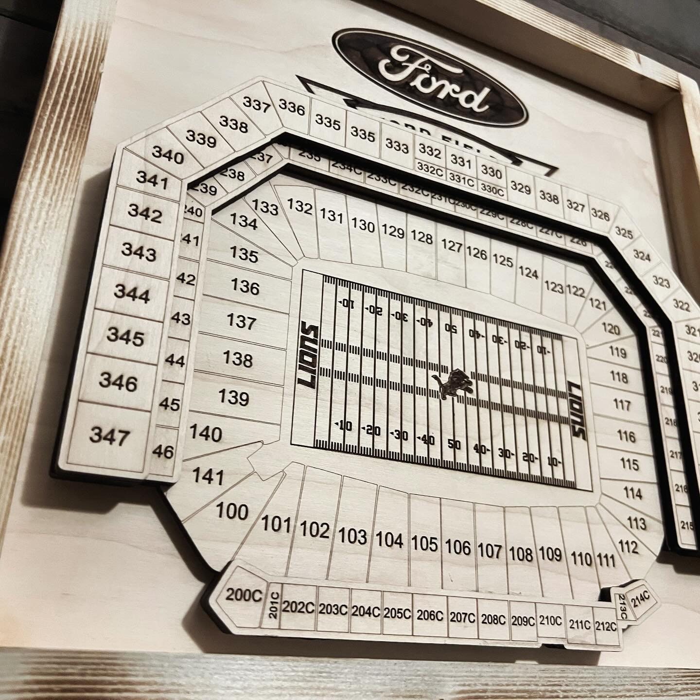 Laser Digital Cut File - Detroit Football Field - Digital Files ...