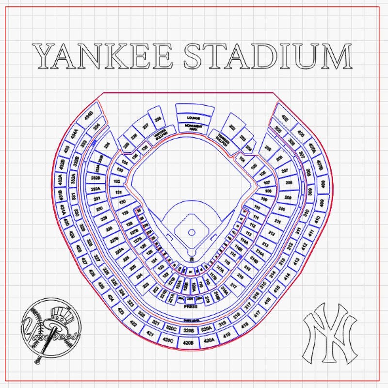 Yankee Stadium Laser Svg - Etsy