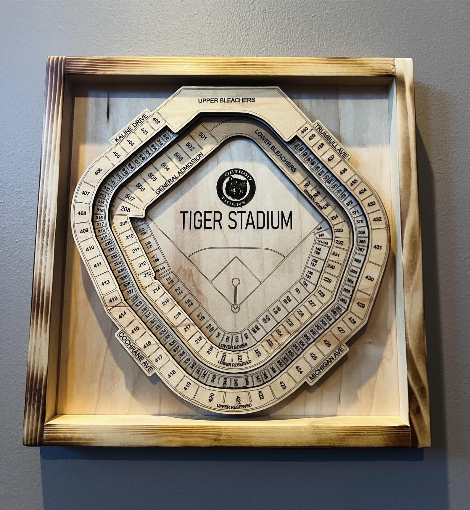 Laser Digital Cut File - Tiger Stadium - Digital Files Included - Digital File Only - Etsy